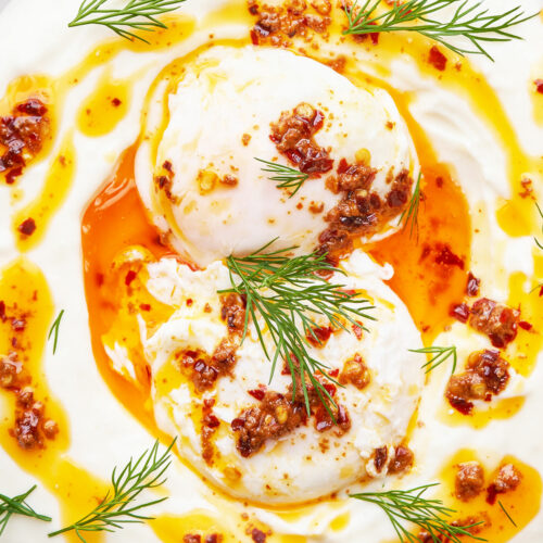 Turkish Eggs (Cilbir) with Chili Butter and Garlic Yogurt - The Table ...