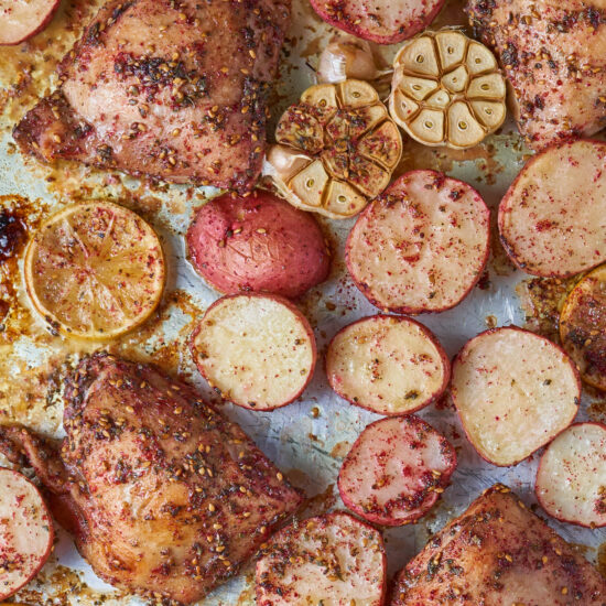 Za'atar Spiced Roast Chicken with Potatoes - The Table Diaries