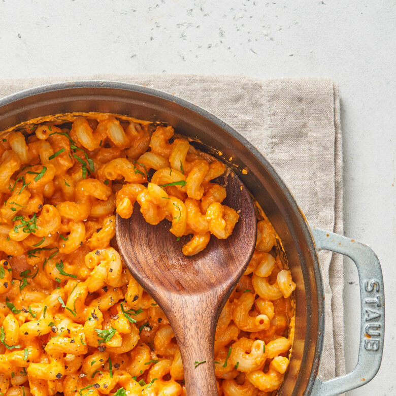 No-Fuss Creamy Pink Pasta - The Table Diaries